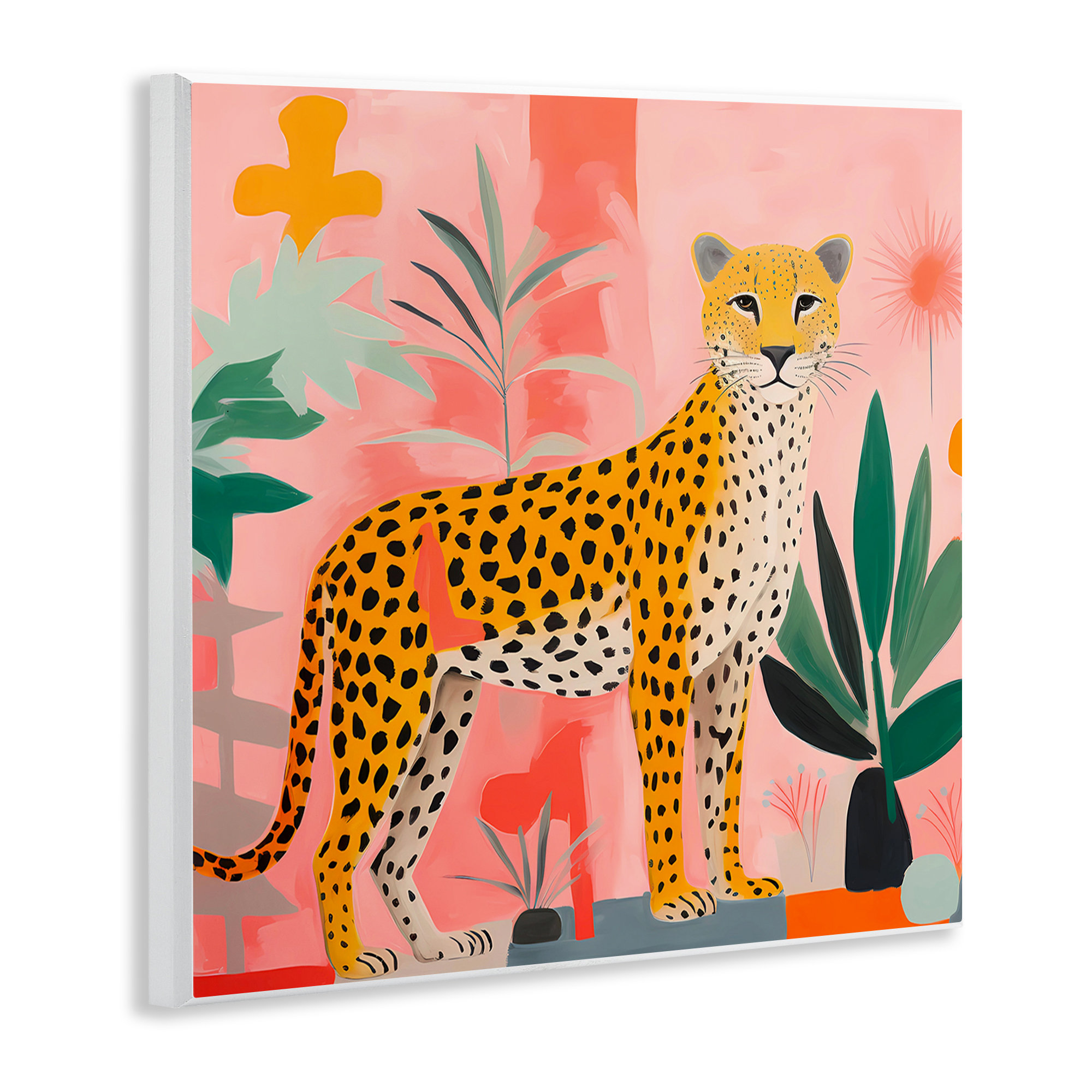 Dakota Fields Standing Leopard & Plants Wall Plaque Art by Walker Noble ...