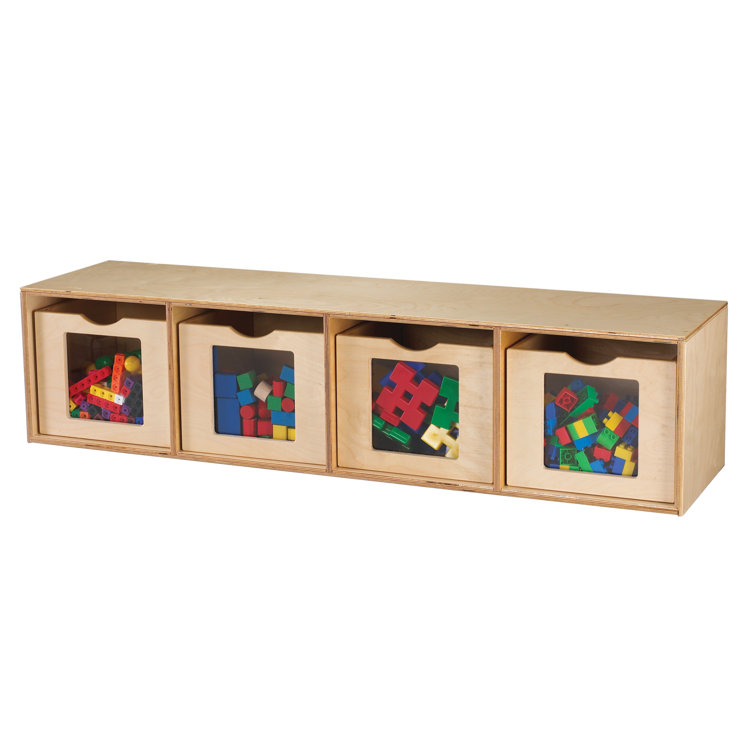 Childcraft 4 Compartment Manufactured Wood Cubby | Wayfair