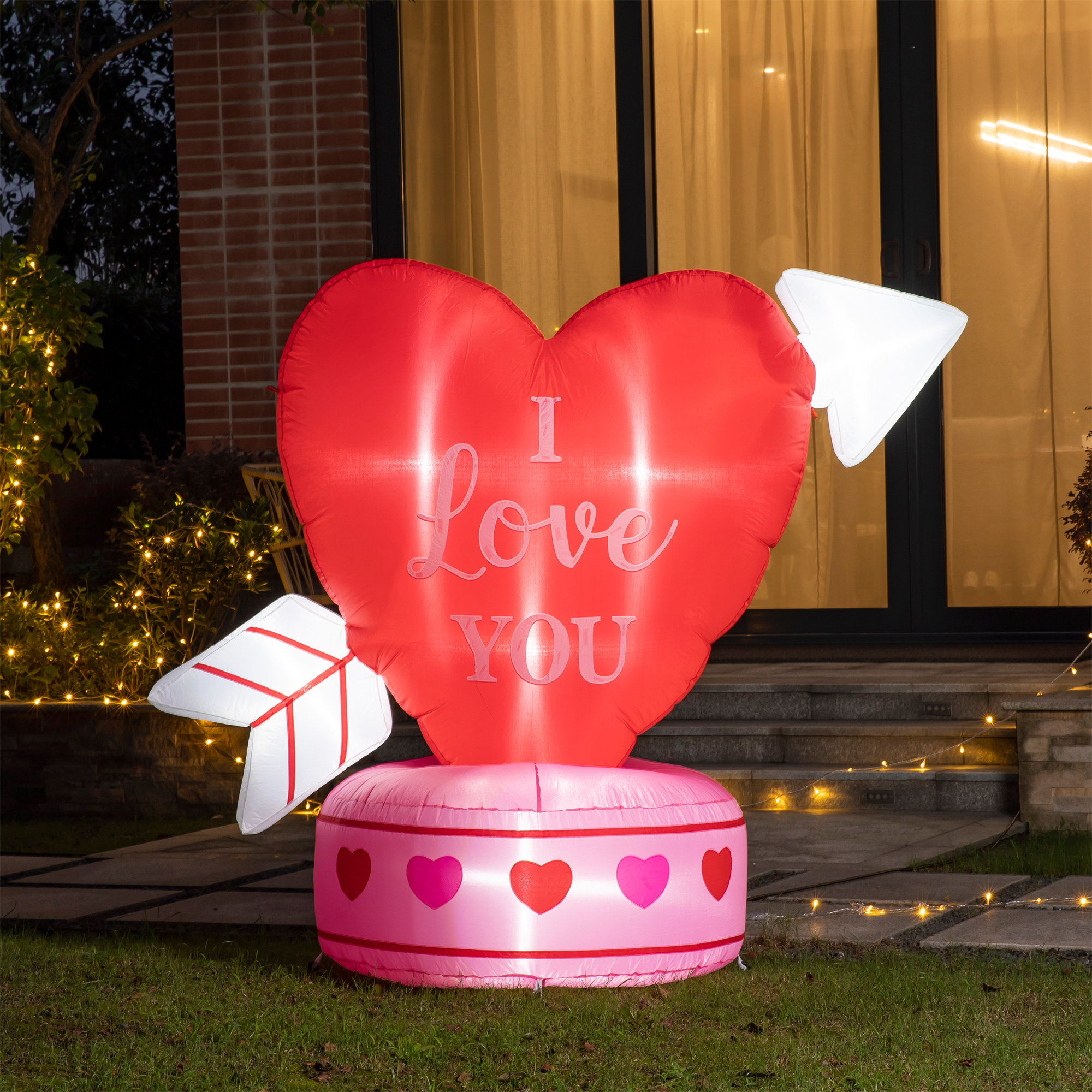 Glitzhome Heart Decor Valentine's Inflatable | Wayfair