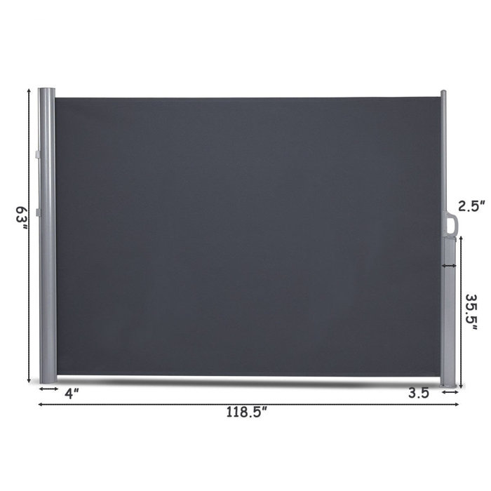 clihome Retractable Folding Side Polyester Privacy Screen & Reviews ...