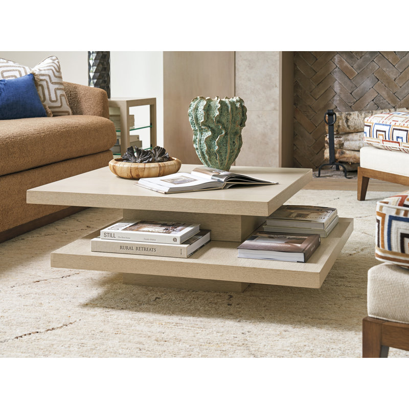 Tommy Bahama Home Sunset Key Pedestal Coffee Table with Storage | Perigold