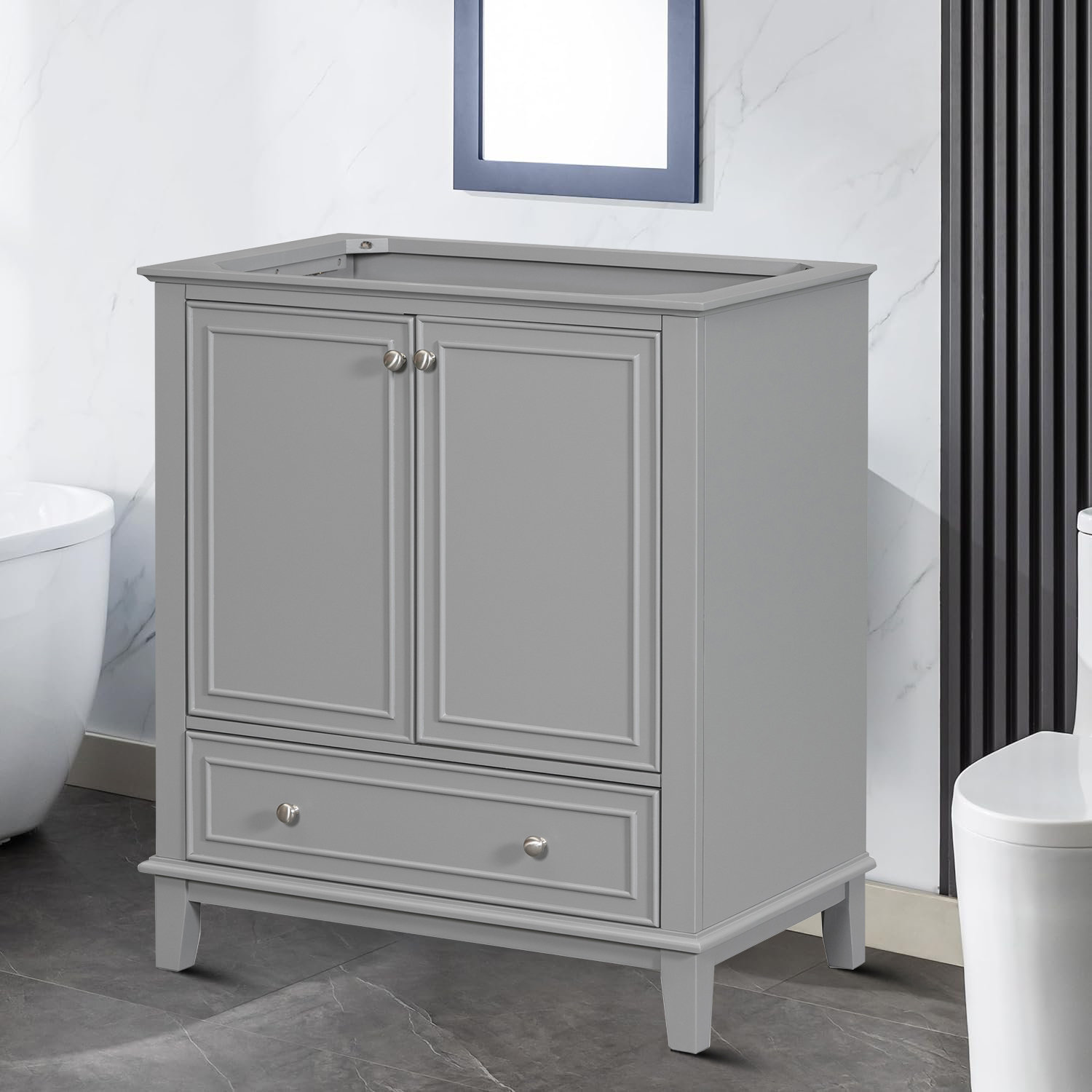 Knlnny Ware Modern Minimalist 29.51” Single Bathroom Vanity Base Only ...