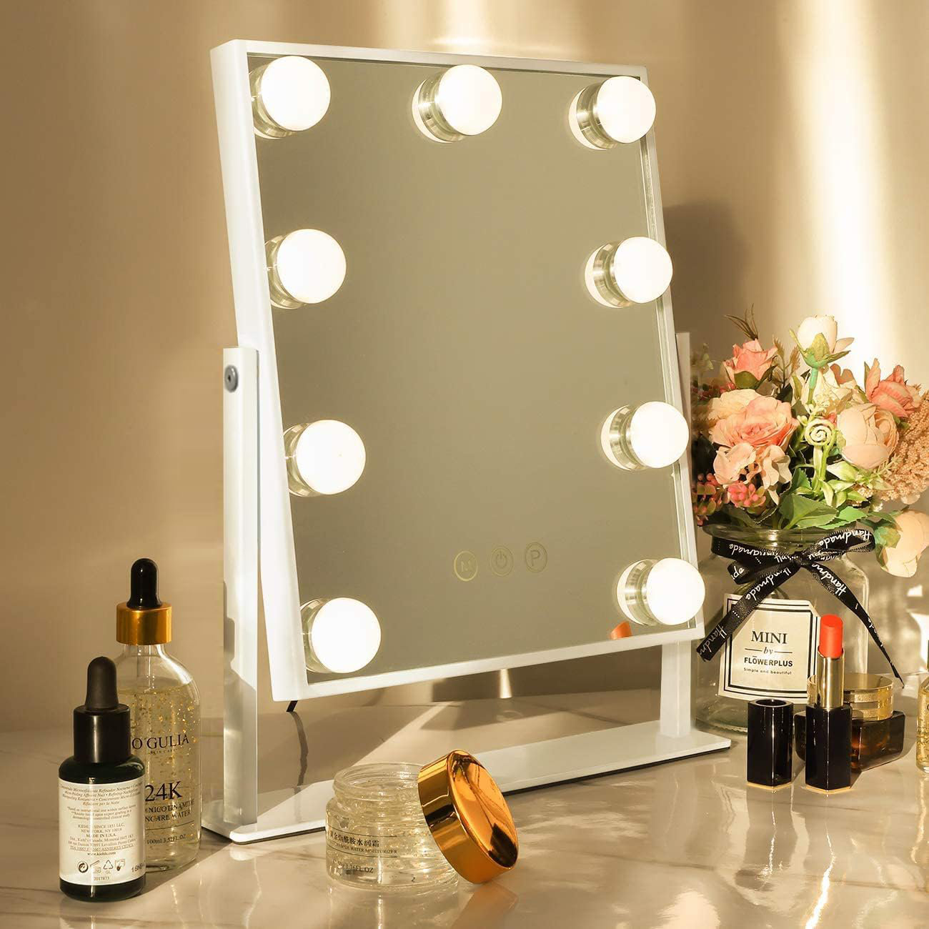 Ebern Designs Lighted Vanity Mirror Makeup Mirror With Lights Hollywood ...