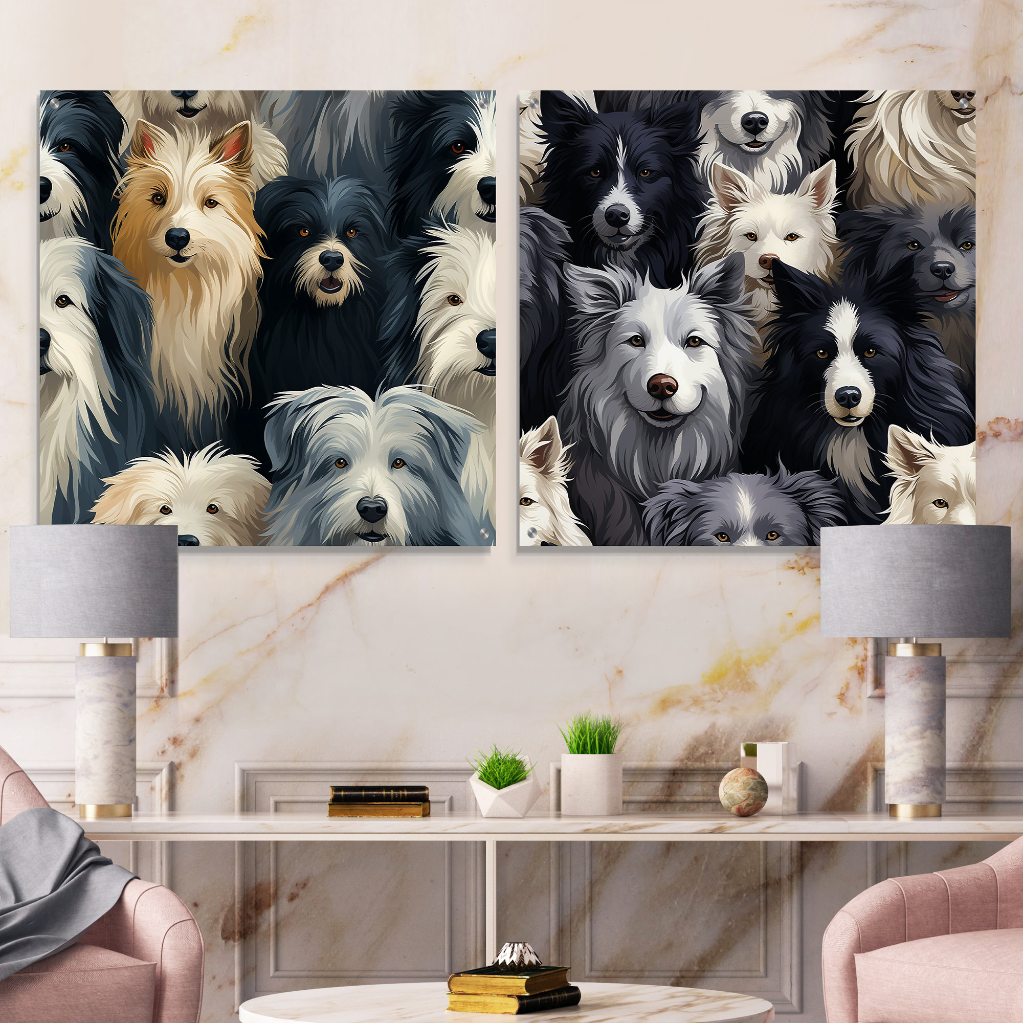 Harriet Bee Shaggy Sheepdog Pattern For Kids Bedroom - Animals Acrylic ...