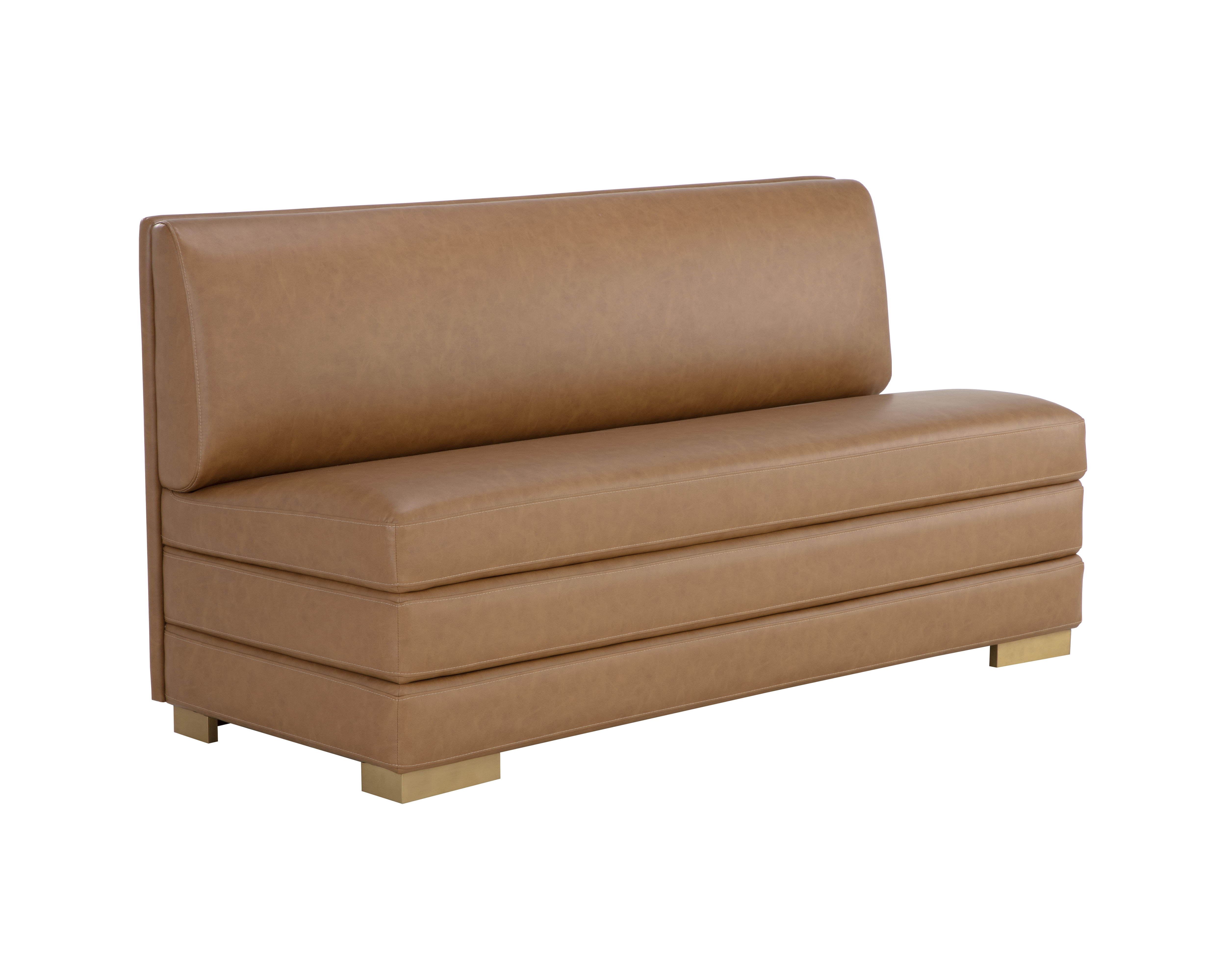 Wade Logan® Radcliff Banquette Cognac | Wayfair