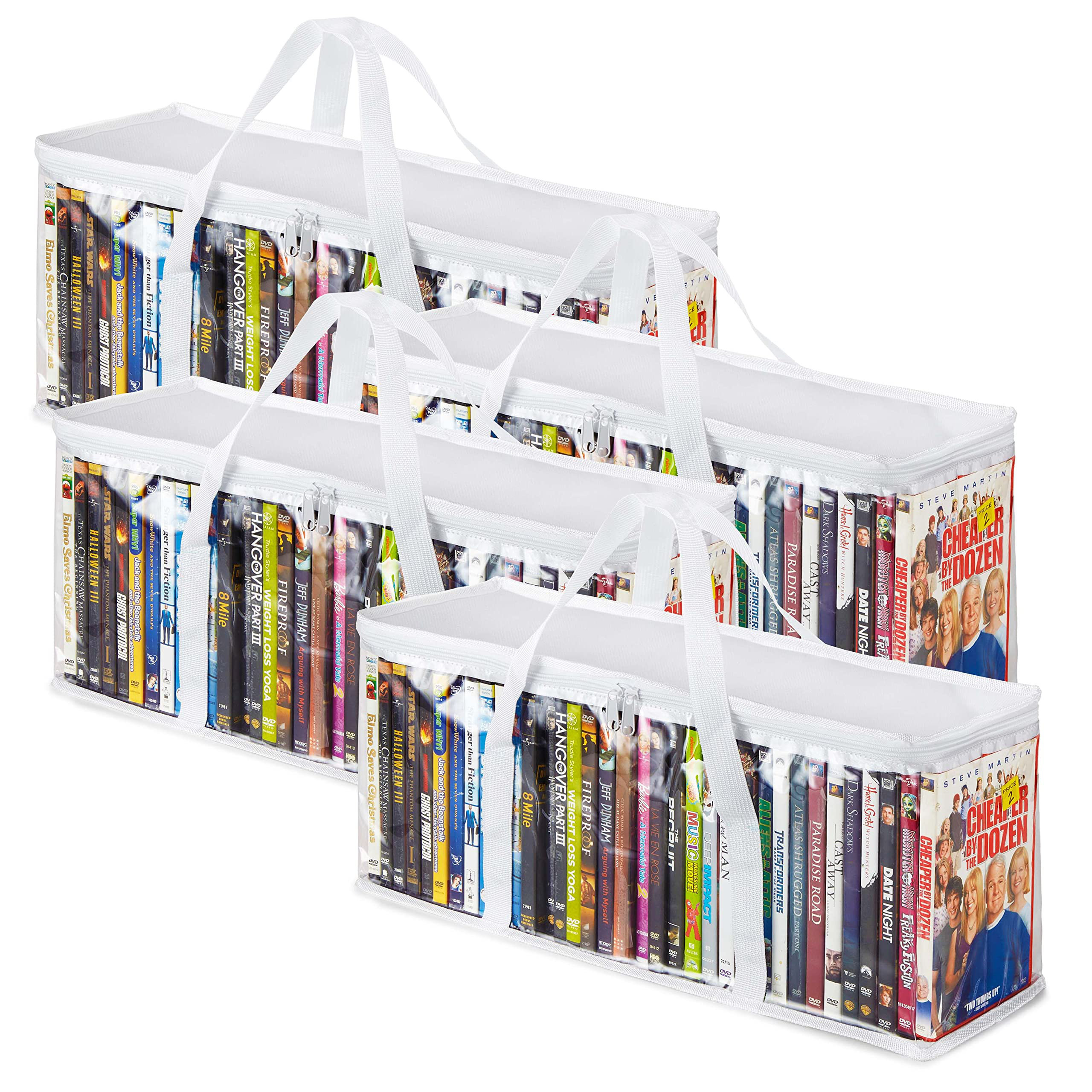 Rebrilliant DVD Storage Bags (Set Of 4) Media Organizer Bag For Dvds ...