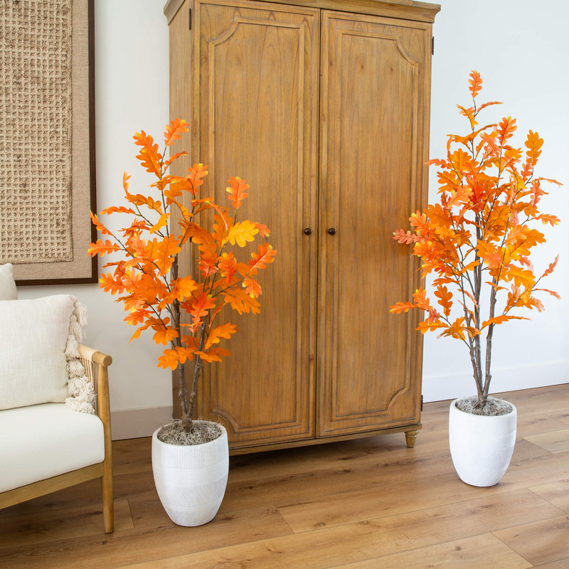 Ophelia & Co. 5Ft. Artificial Autumn Oak Tree | Wayfair