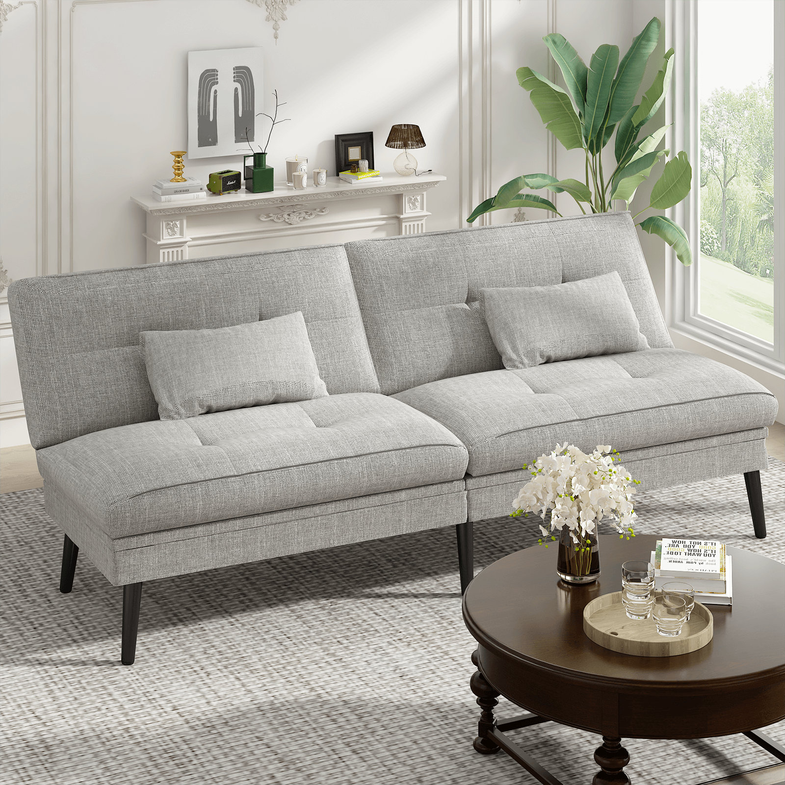 George Oliver Convertible Futon Sofa Bed, Sleeper Futon Couch Bed ...