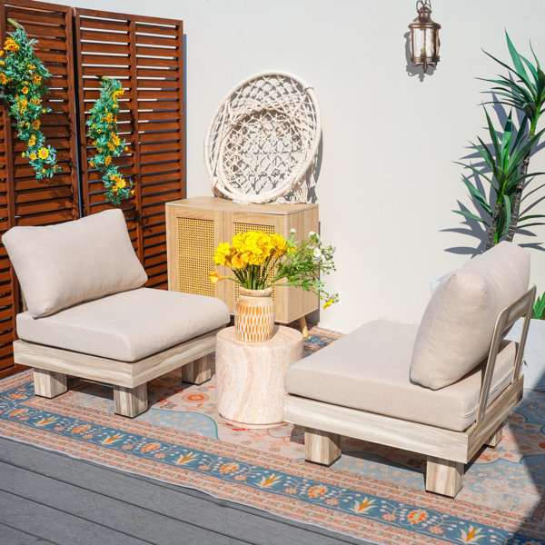 Millwood Pines Fulgentas Shenia Outdoor Two Person Seating Group | Wayfair