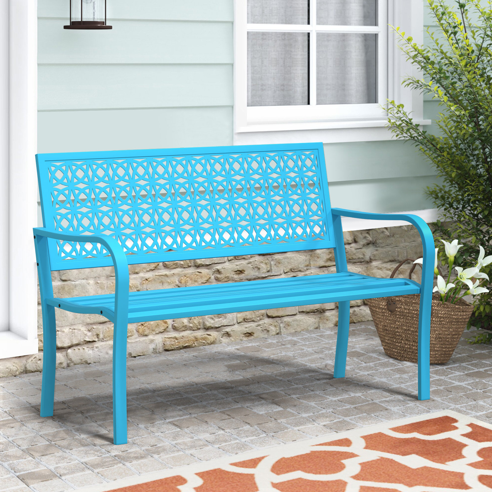Lark Manor™ Metal Outdoor Bench Garden Bench | Wayfair