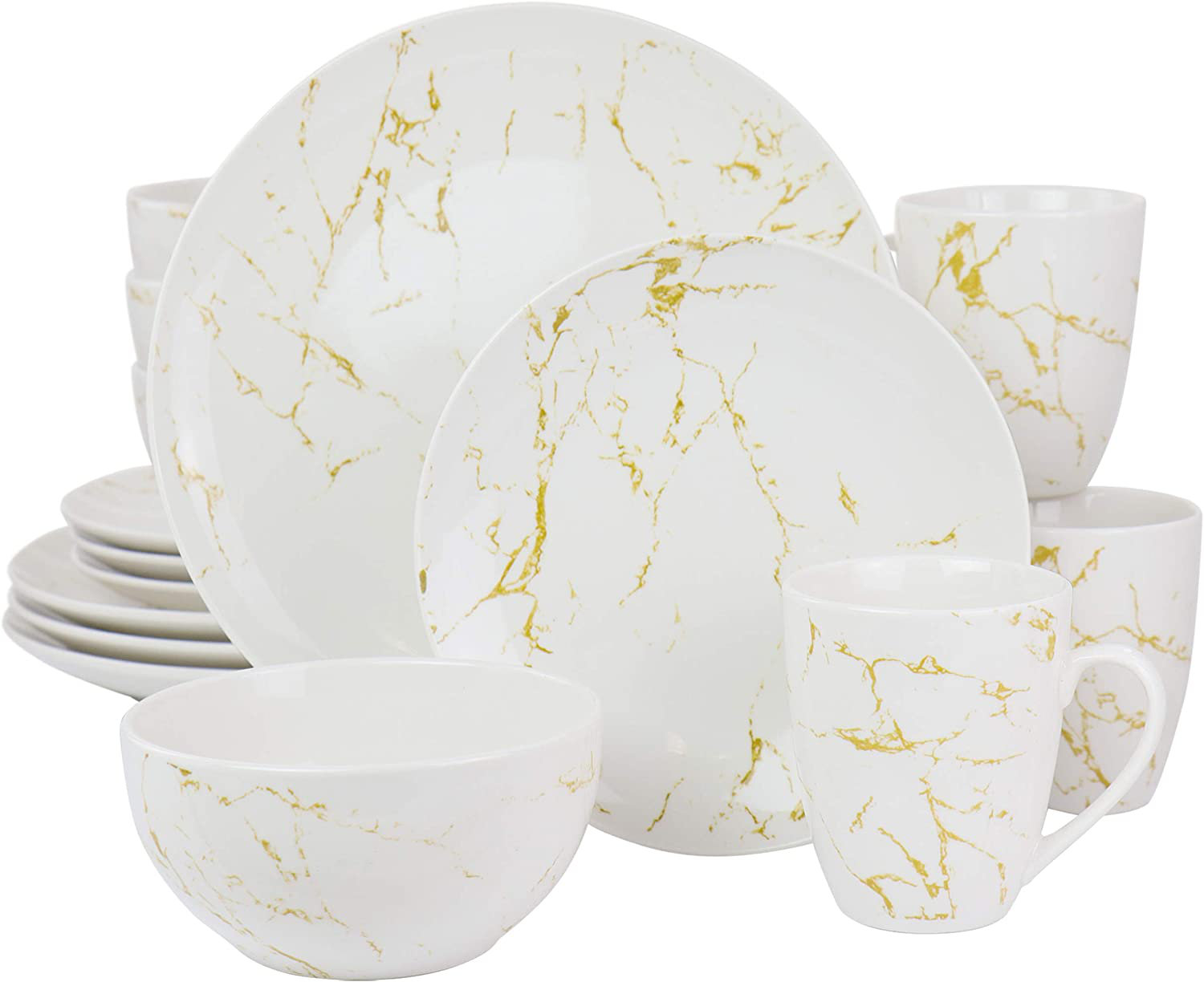 Everly Quinn Fine Lightweight Round Porcelain Glossy Serving Plate Set ...