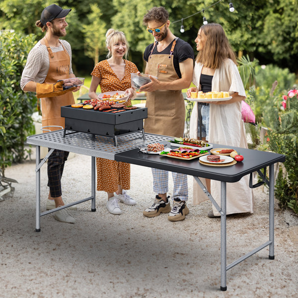 Arlmont & Co. Table de camping d'extérieur rectangulaire L 70,9 po x l ...