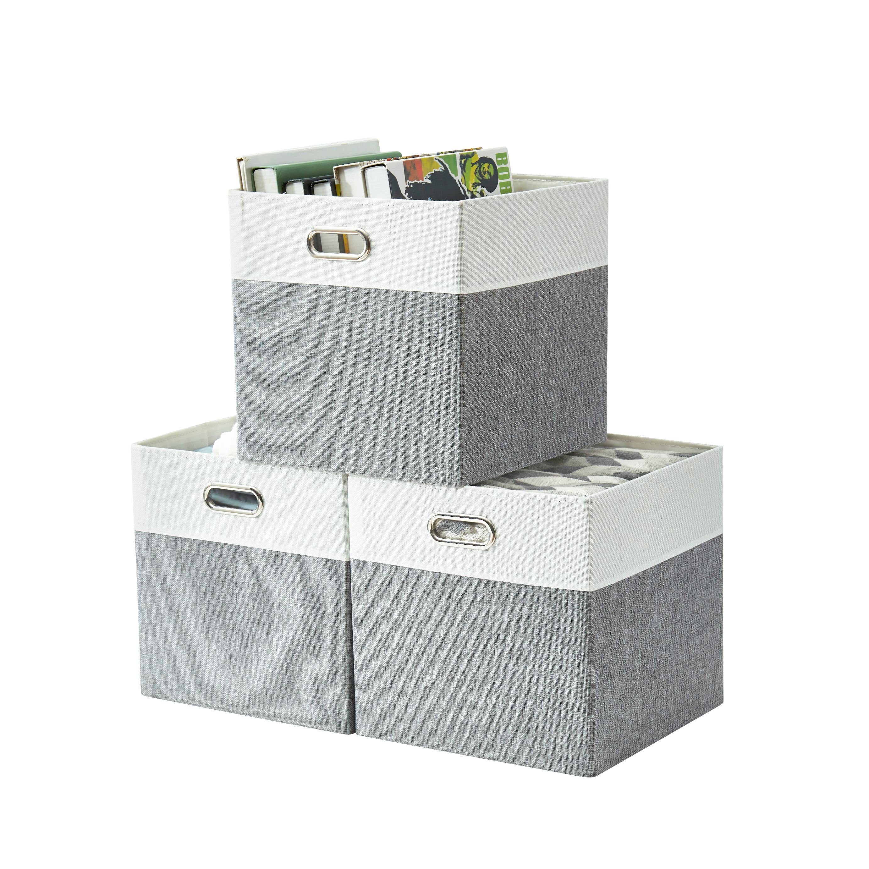 DECOMOMO 3 Piece Fabric Storage Bin Set - Wayfair Canada