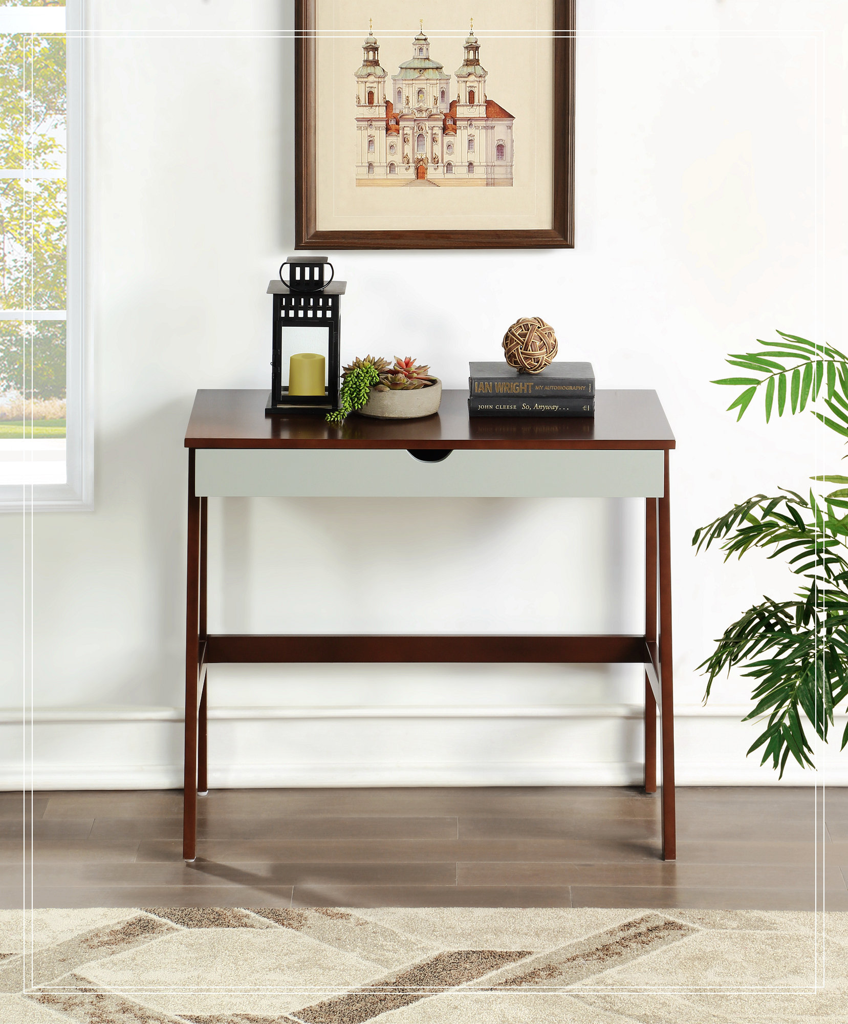 George Oliver Kolbin 36'' W Rectangle Writing Computer Desk with Drawer ...