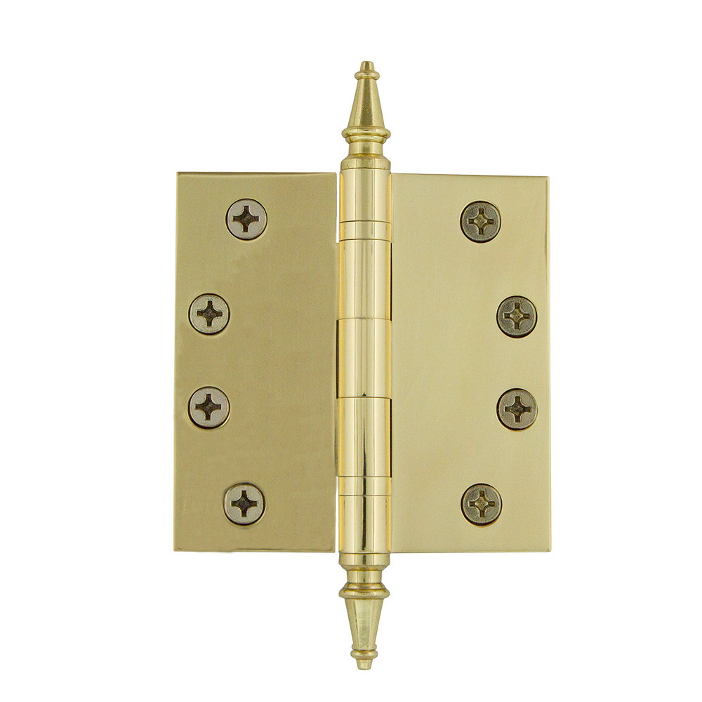 Nostalgic Warehouse 4" x 4" Steeple Tip Heavy Duty Hinge with Square ...