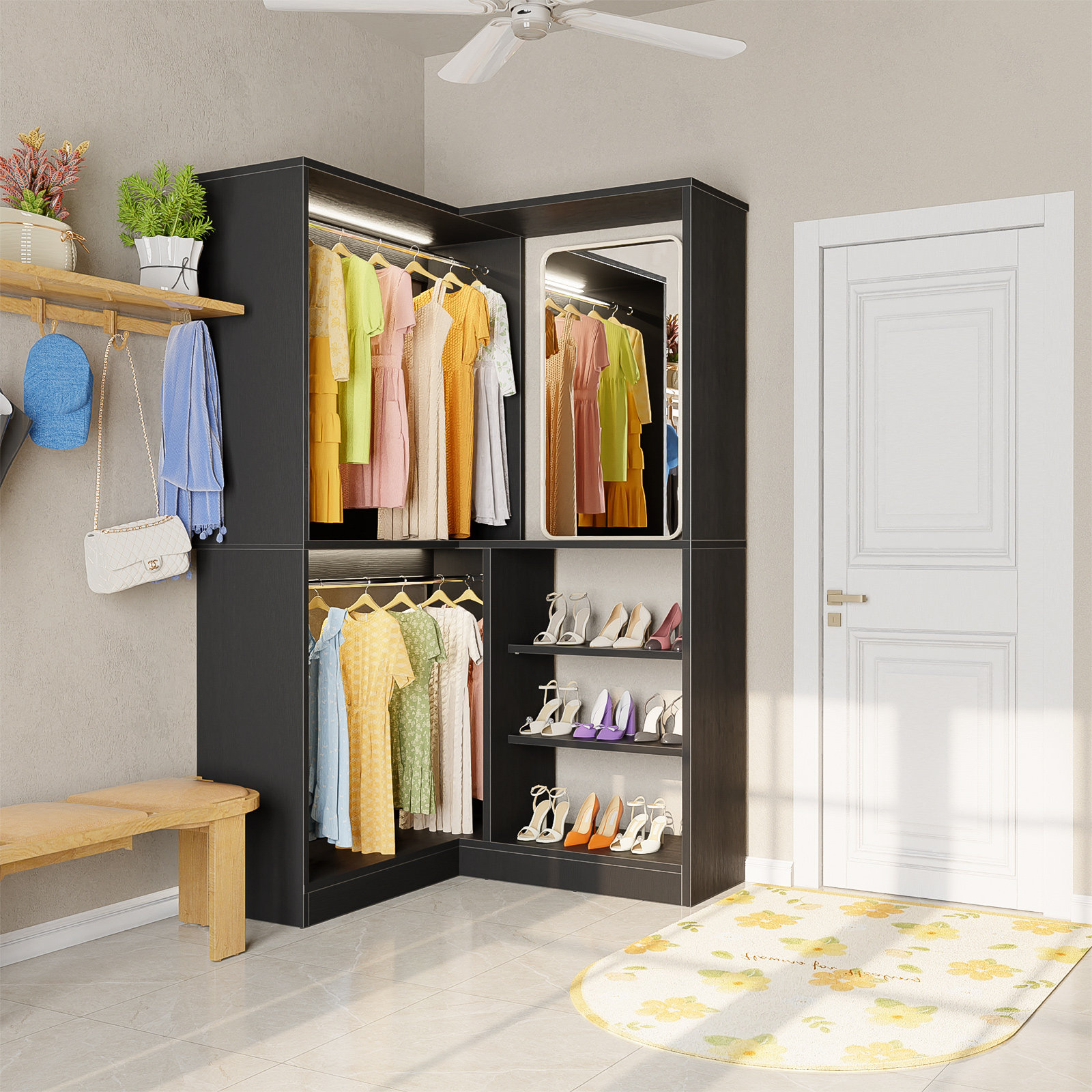 Latitude Run® Rayvone 36'' Corner Closet System - Wayfair Canada