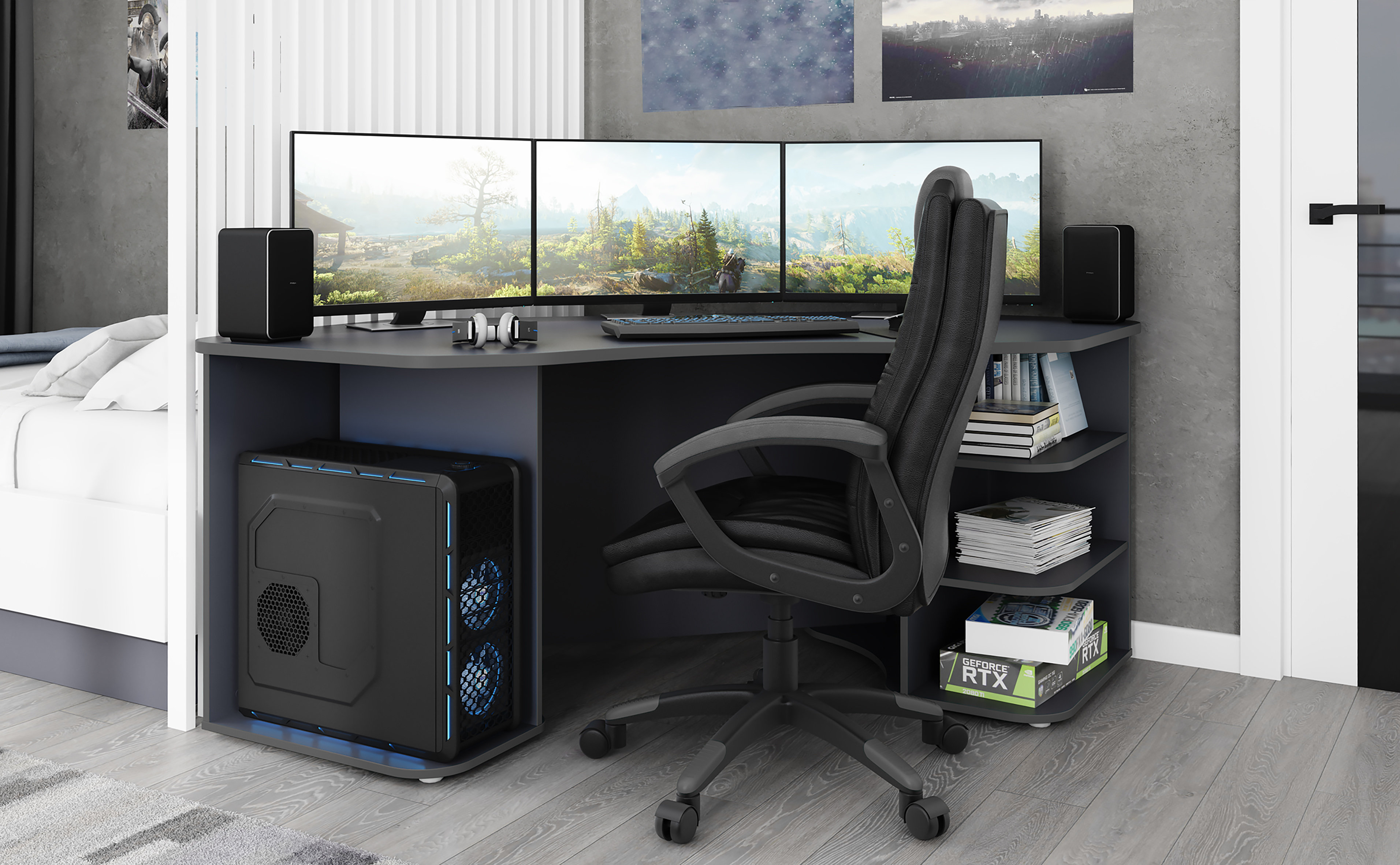 Wade Logan Atwell Curved Computer Desk & Reviews | Wayfair.co.uk