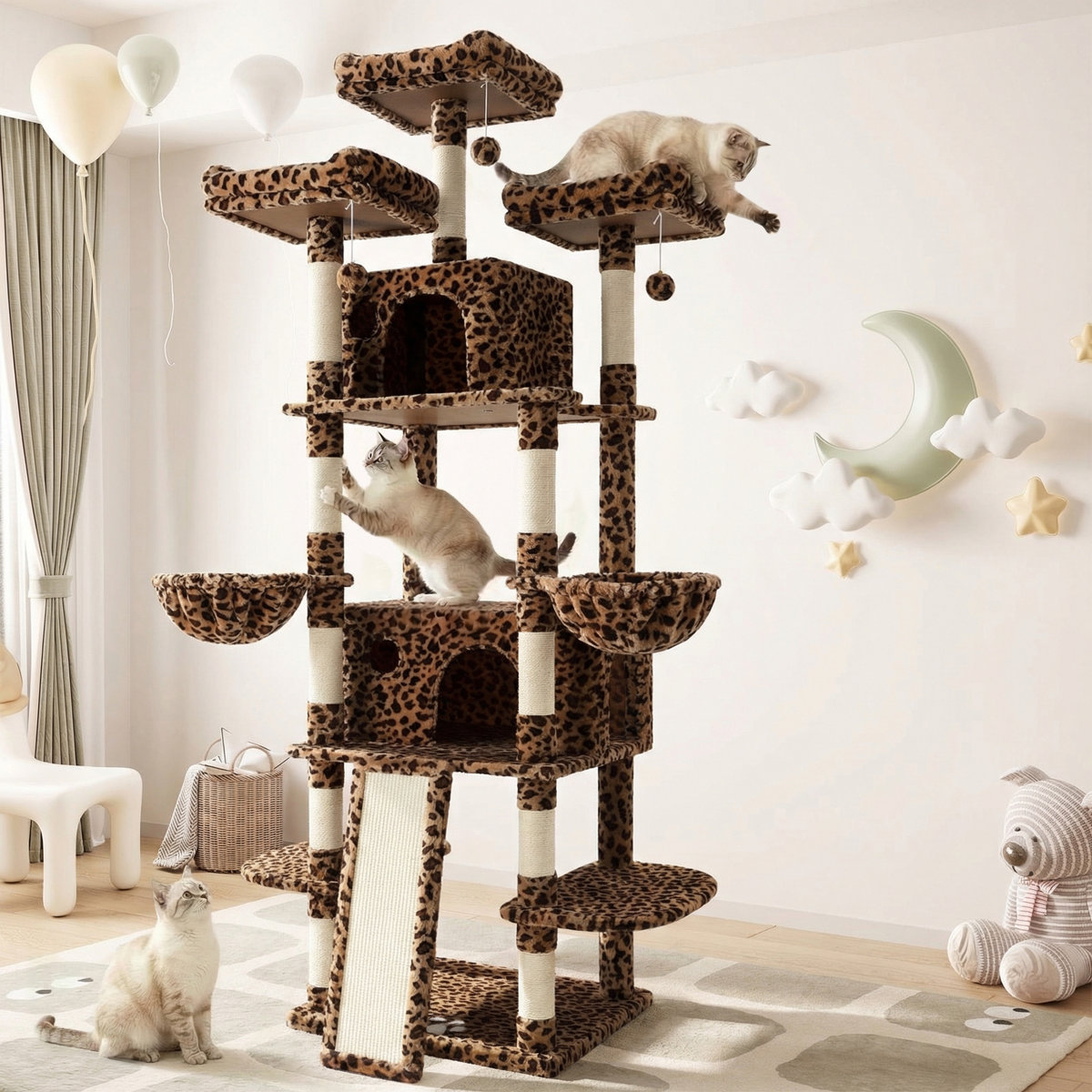 Tucker Murphy Pet™ 81" Multi-Level Cat Tree Tower With Sisal-Covered ...