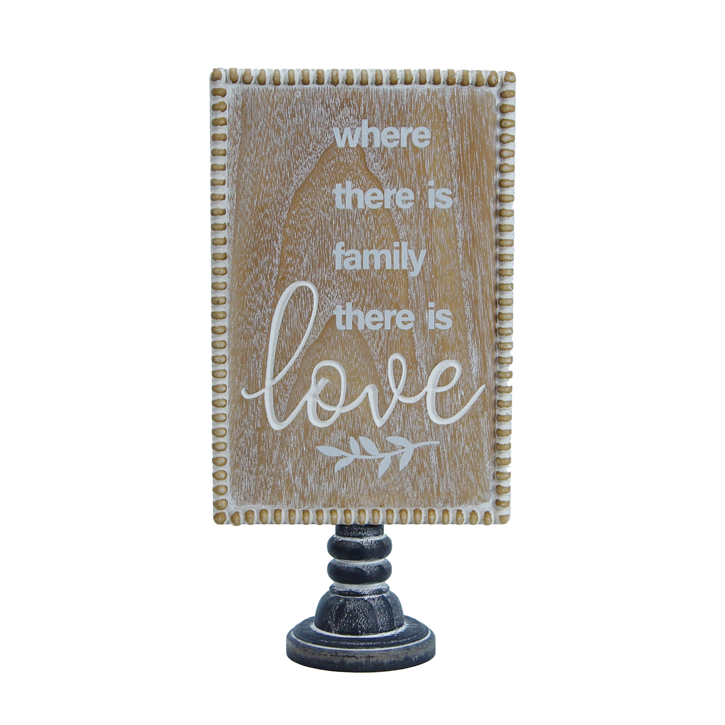 August Grove® VIP Wood 14.96 in. Brown Love Table Top Sign | Wayfair