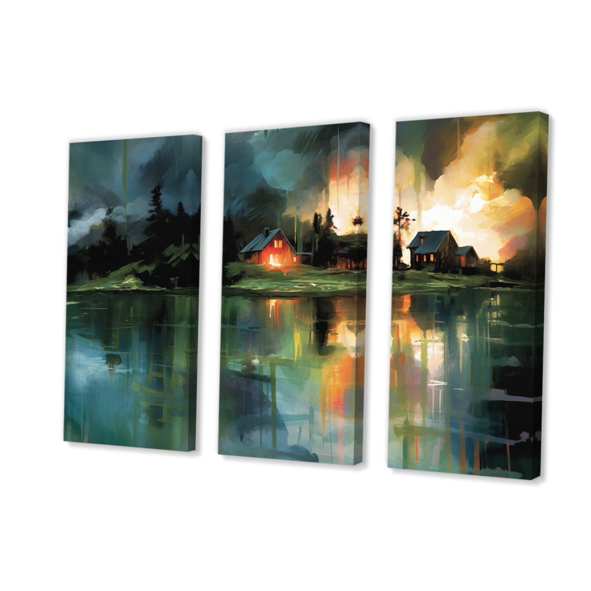 Millwood Pines Scenic Countryside II - Countryside Canvas Wall Art Set ...