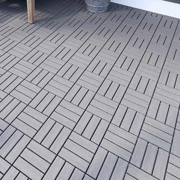 Naiyafly 12" x 12" Plastic Tile in Gray | Wayfair