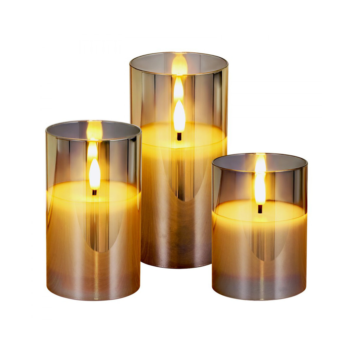 Ebern Designs Flameless LED Candles 3 Pack Battery Operated Candles ...