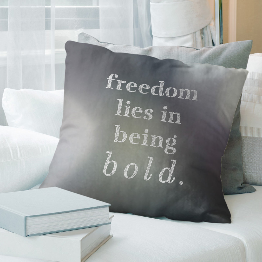 ArtVerse Be Bold Inspirational Pillow | Wayfair