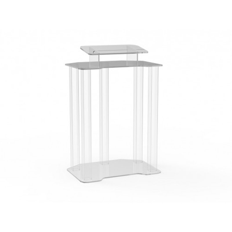 FixtureDisplays Acrylic Podium Wood Pulpit Large Lecterm for Church ...