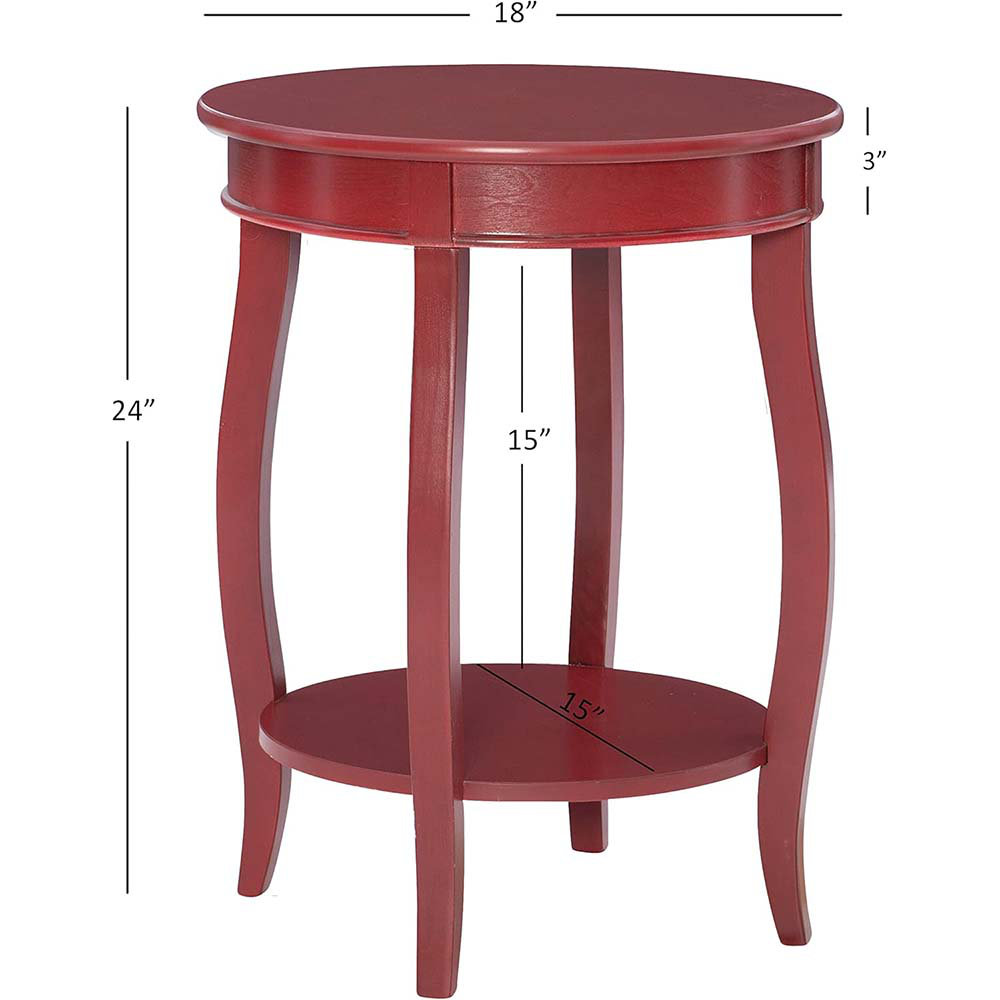Lark Manor™ Powell Round Shelf, Red Table | Wayfair