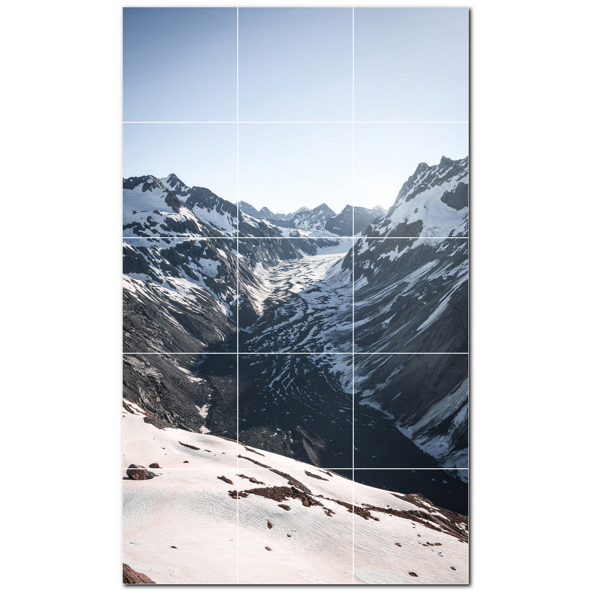 Picture-Tiles.com 18" x 30" Ceramic Mountains Photo Decorative Mural ...