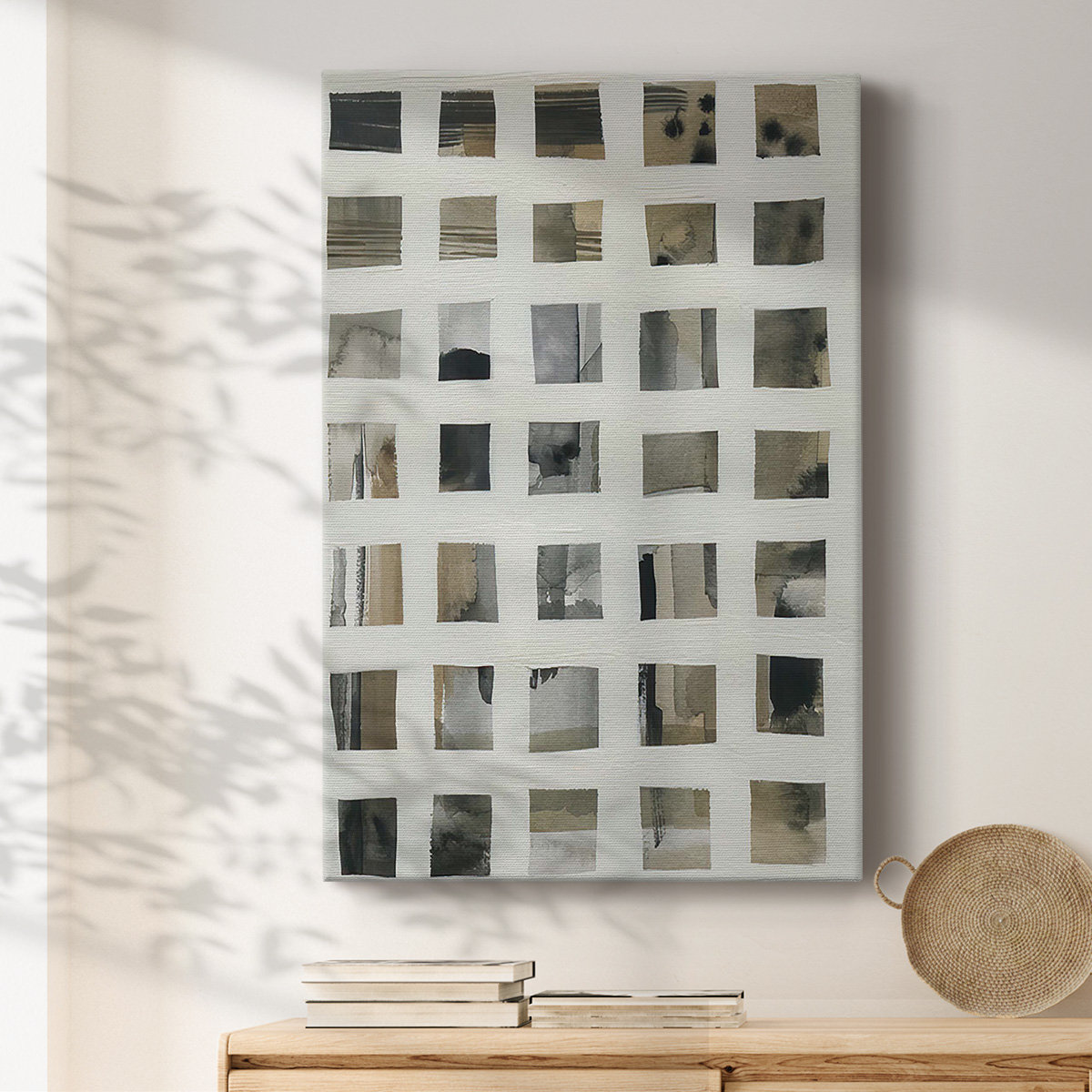 Wrought Studio™ Grid Of Grit II Framed On Canvas Print | Wayfair