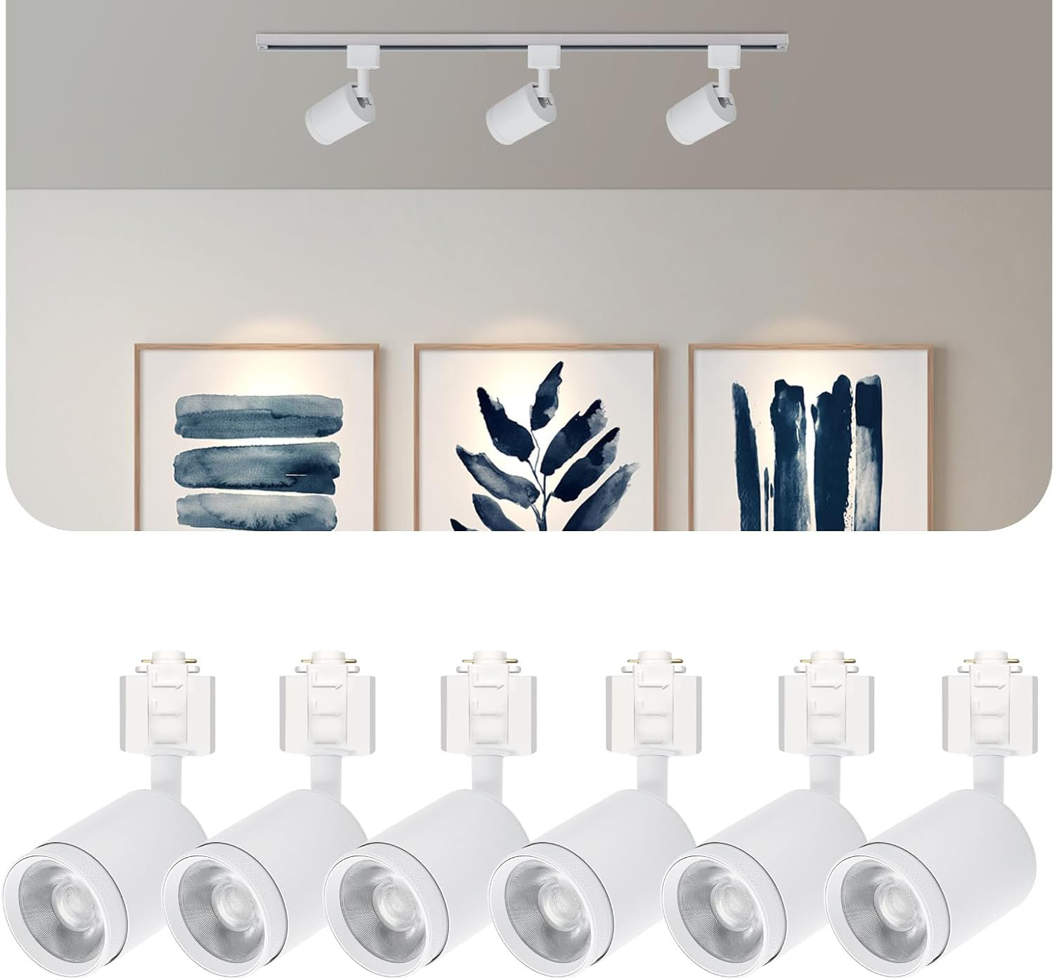 Co-t LED Track Light Heads 10W 1200Lm Adjustable 3-Color Temperature ...