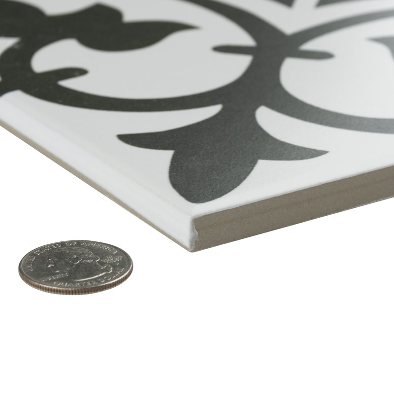 Merola Tile Arte Clover 10" X 10" Porcelain Patterned Wall & Floor Tile ...