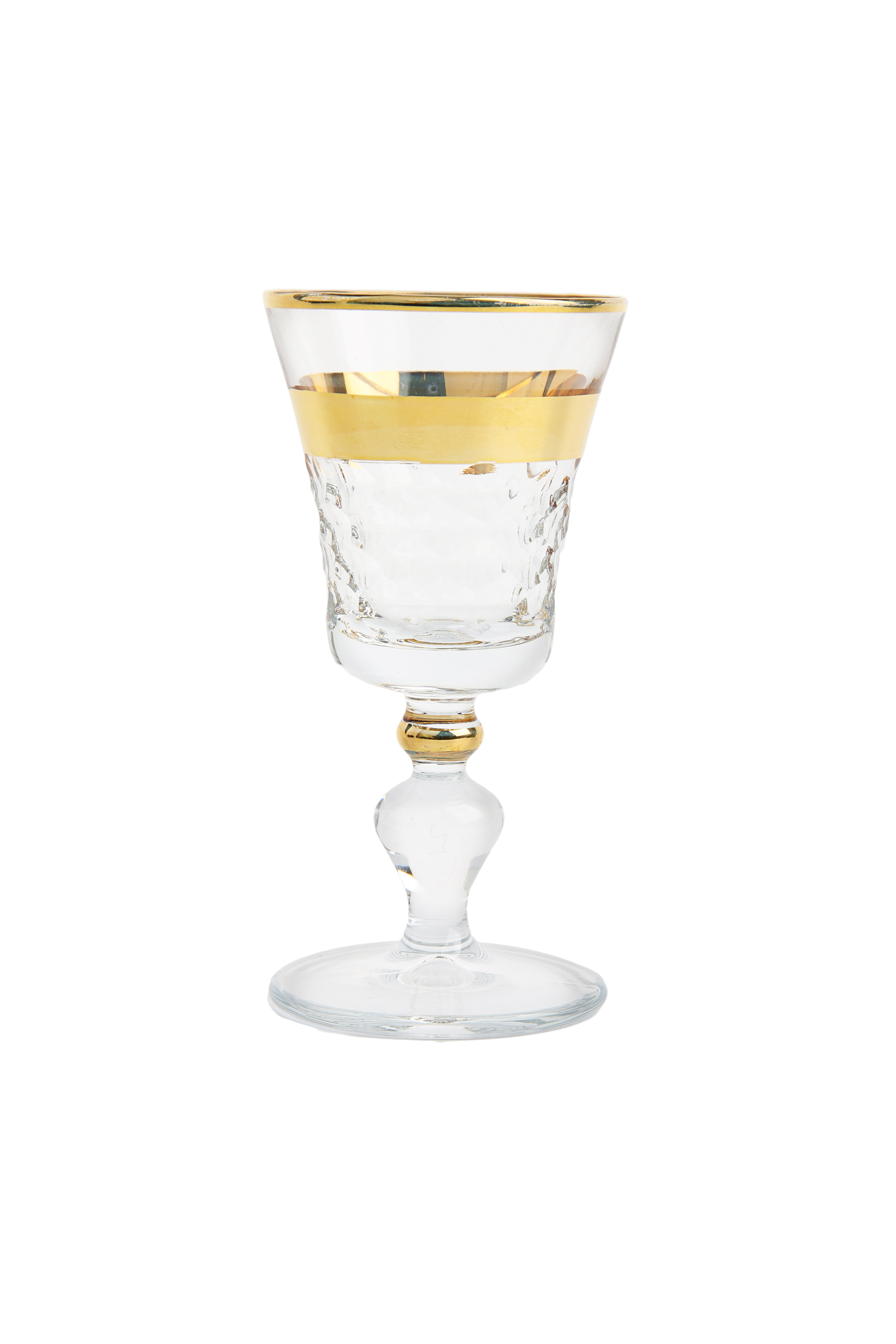 Rosdorf Park Set Of 6 Liquor Glasses With Gold And Crystal Detail | Wayfair
