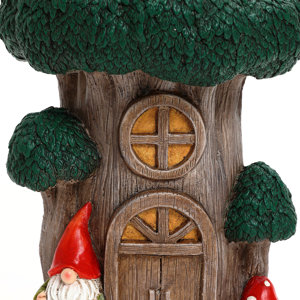 Trinx Gnome Tree Stump MgO Indoor and Outdoor Sculpture Side Table ...