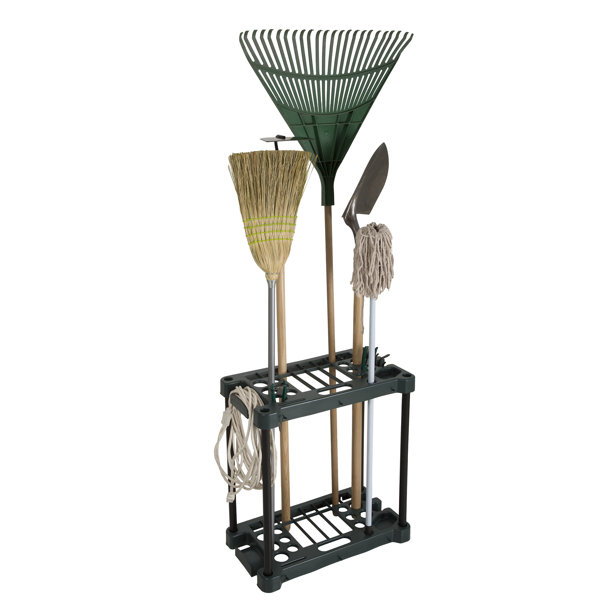 Stalwart Garden Tool Organizer - Utility Rack Maximizes Yard Tool ...