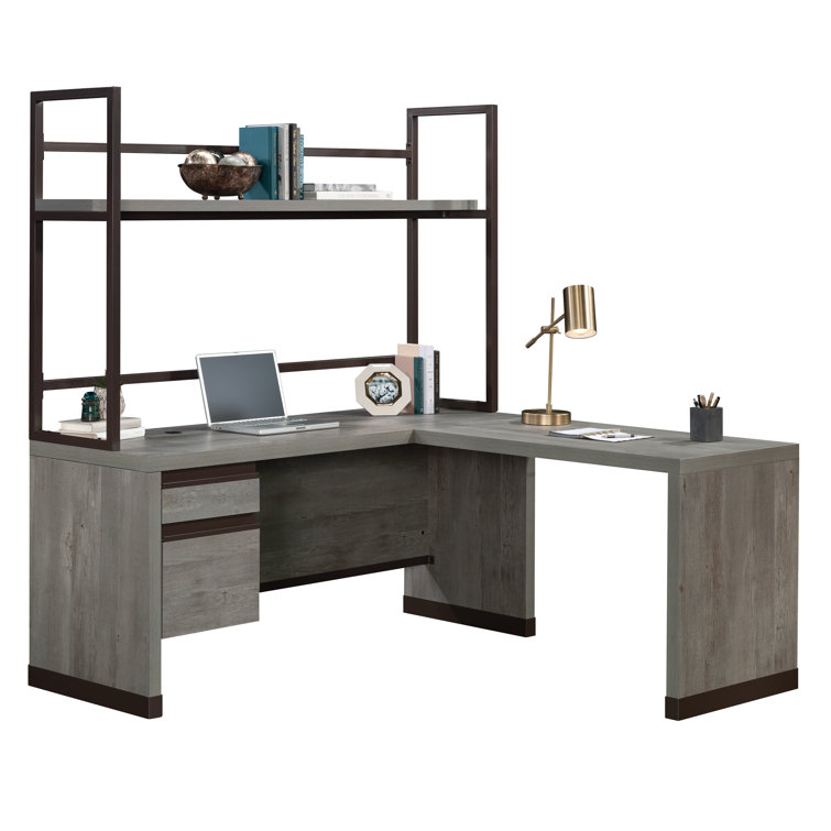 Gracie Oaks Mixell Gate Desk with Hutch | Wayfair