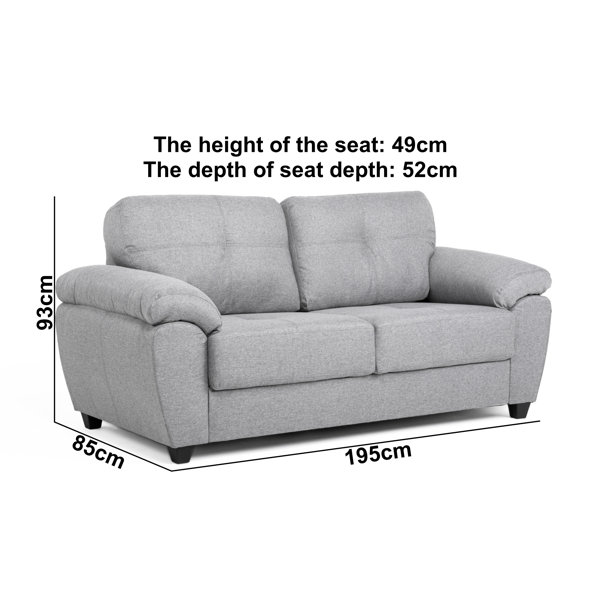 17 Stories Capri 3 Seater Sofa | Wayfair.co.uk