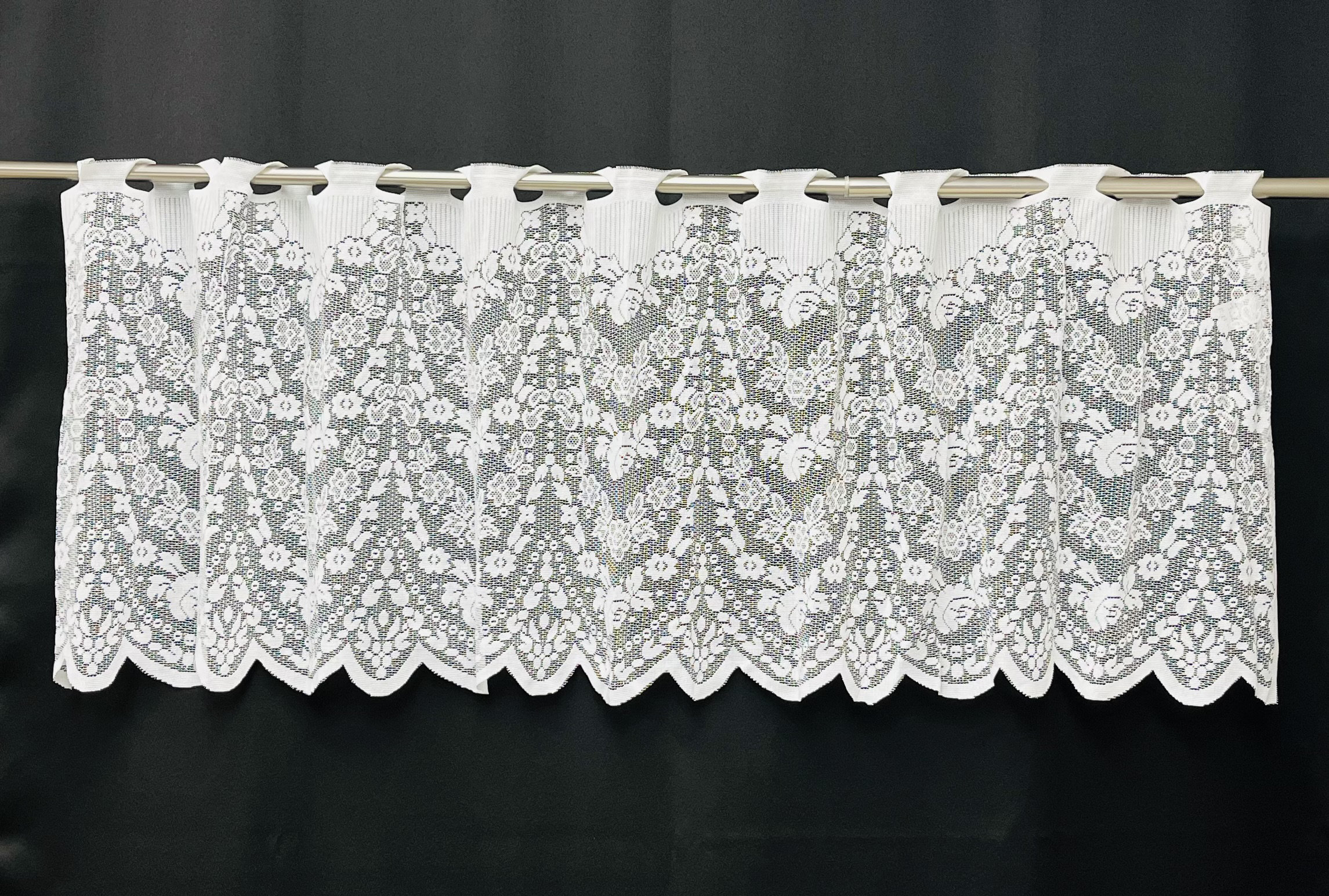August Grove® Lace Valance (60"X18")-White - Wayfair Canada