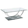 Ivy Bronx , Glass, Rectangular, U - Shaped, Coffee Table, Curved Layout ...
