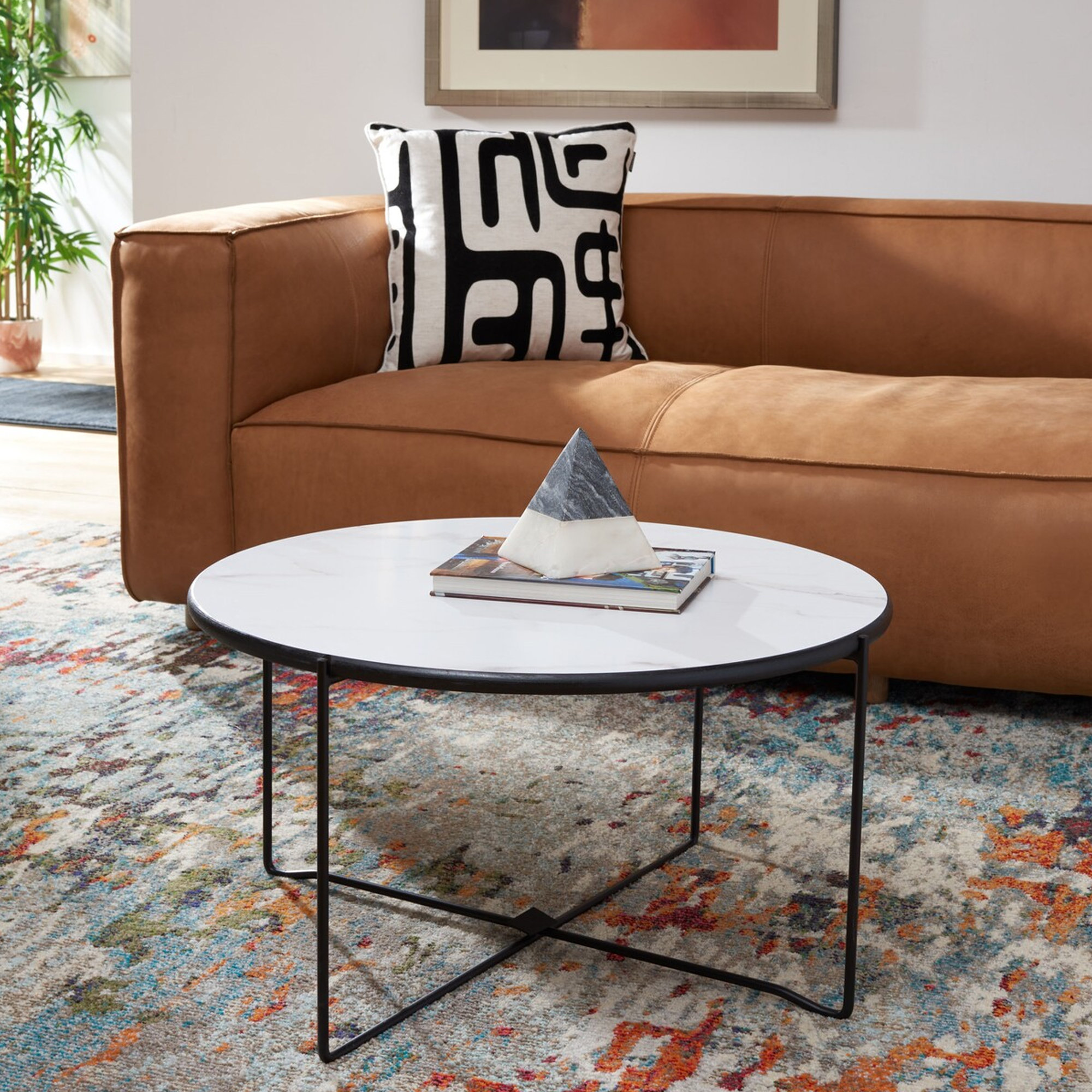Ebern Designs Kalun Cross Legs Coffee Table & Reviews - Wayfair Canada