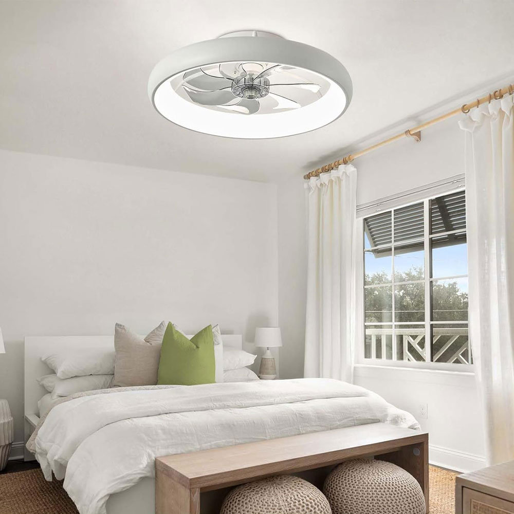 Wrought Studio™ Flush Mount Dimmable Ceiling Fan With Led Lights ...