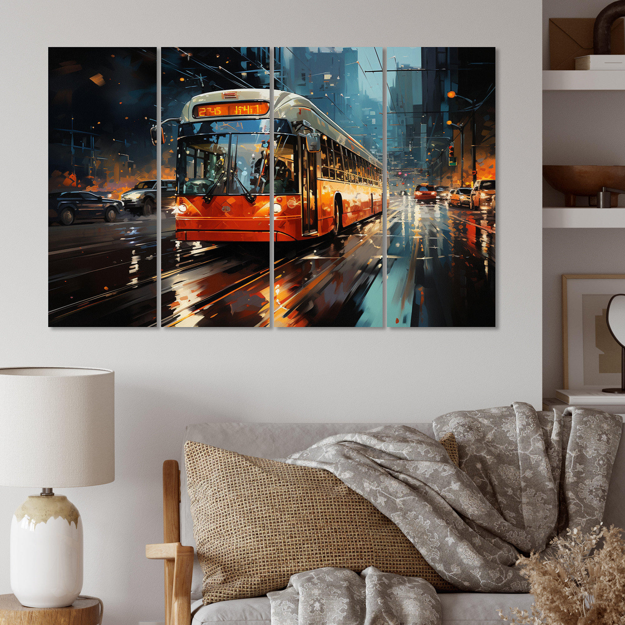 Design Art Toronto Bus Urban Vibes - Transportation Wall Art Living ...