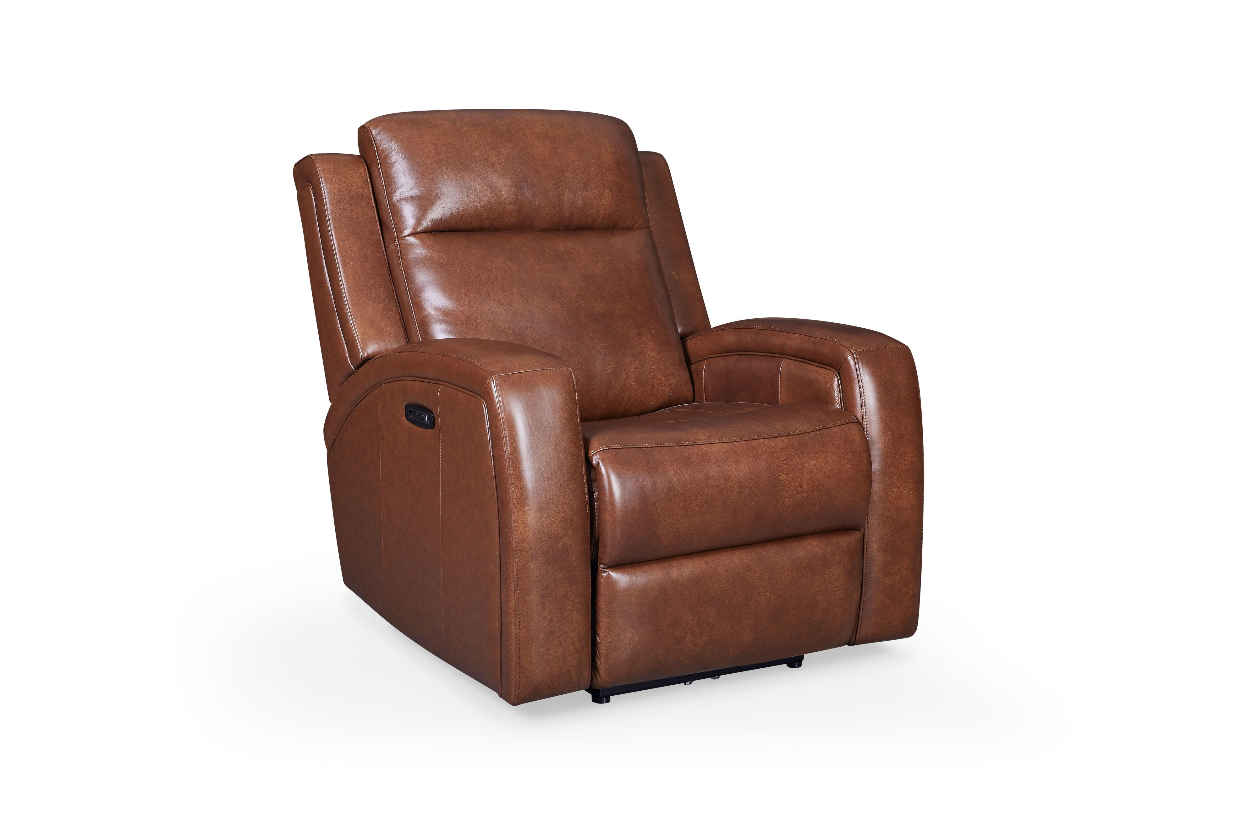 GTXR Leather Cheyenne Dual Power Lay Flat Leather Swivel Glider ...
