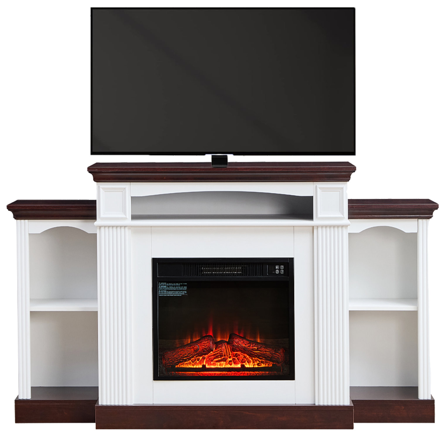 Charlton Home Electric Fireplace TV Stand For 70 Inch TV, 23 Inch ...