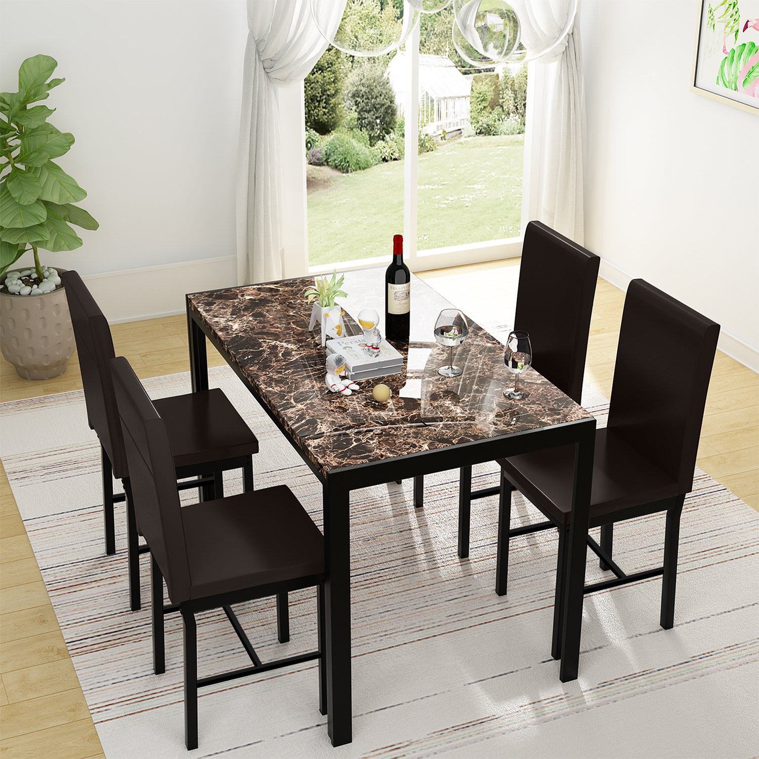 Latitude Run® Saulo 4 - Person Dining Set & Reviews | Wayfair