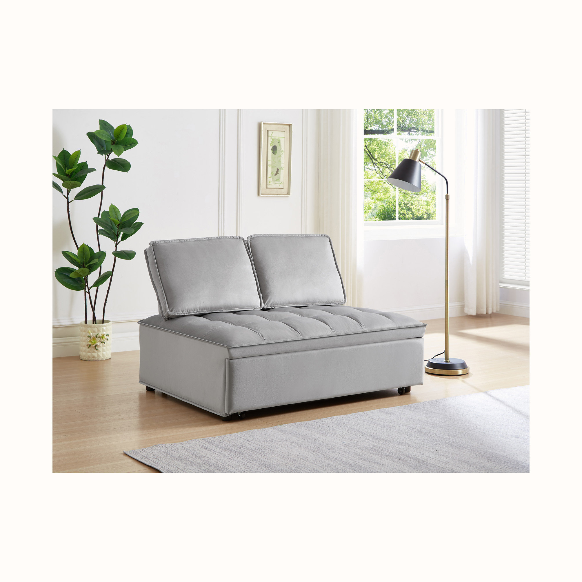 Latitude Run® Armless Folding Sofa Bed | Wayfair