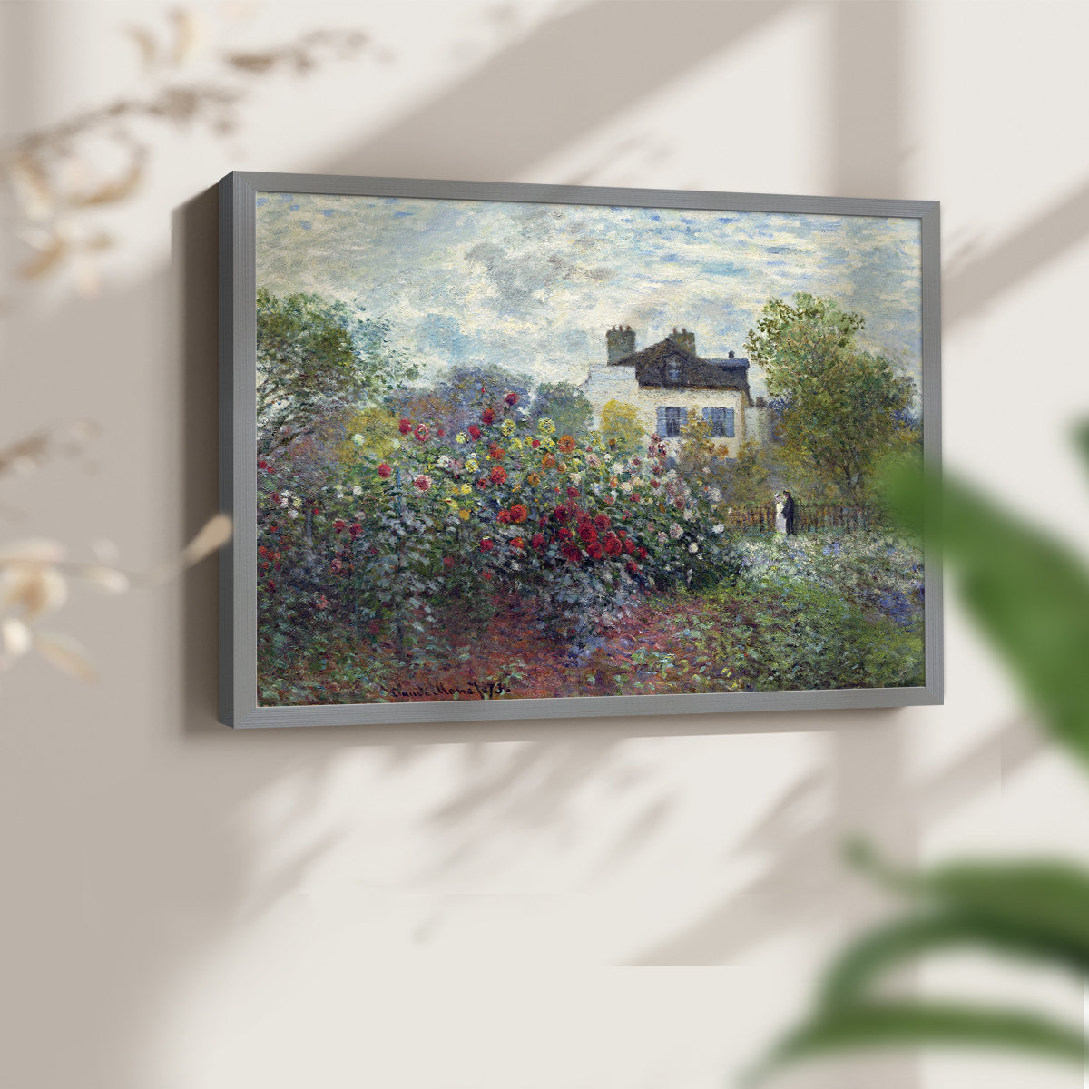August Grove® The Artist's Garden in Argenteuil -Framed Print ...