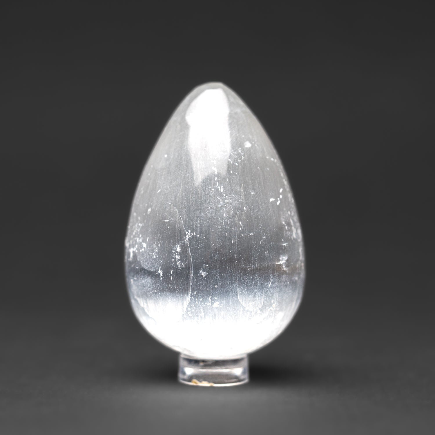 Astro Gallery of Gems Genuine Polished Cats Eye Selenite Small Egg ...