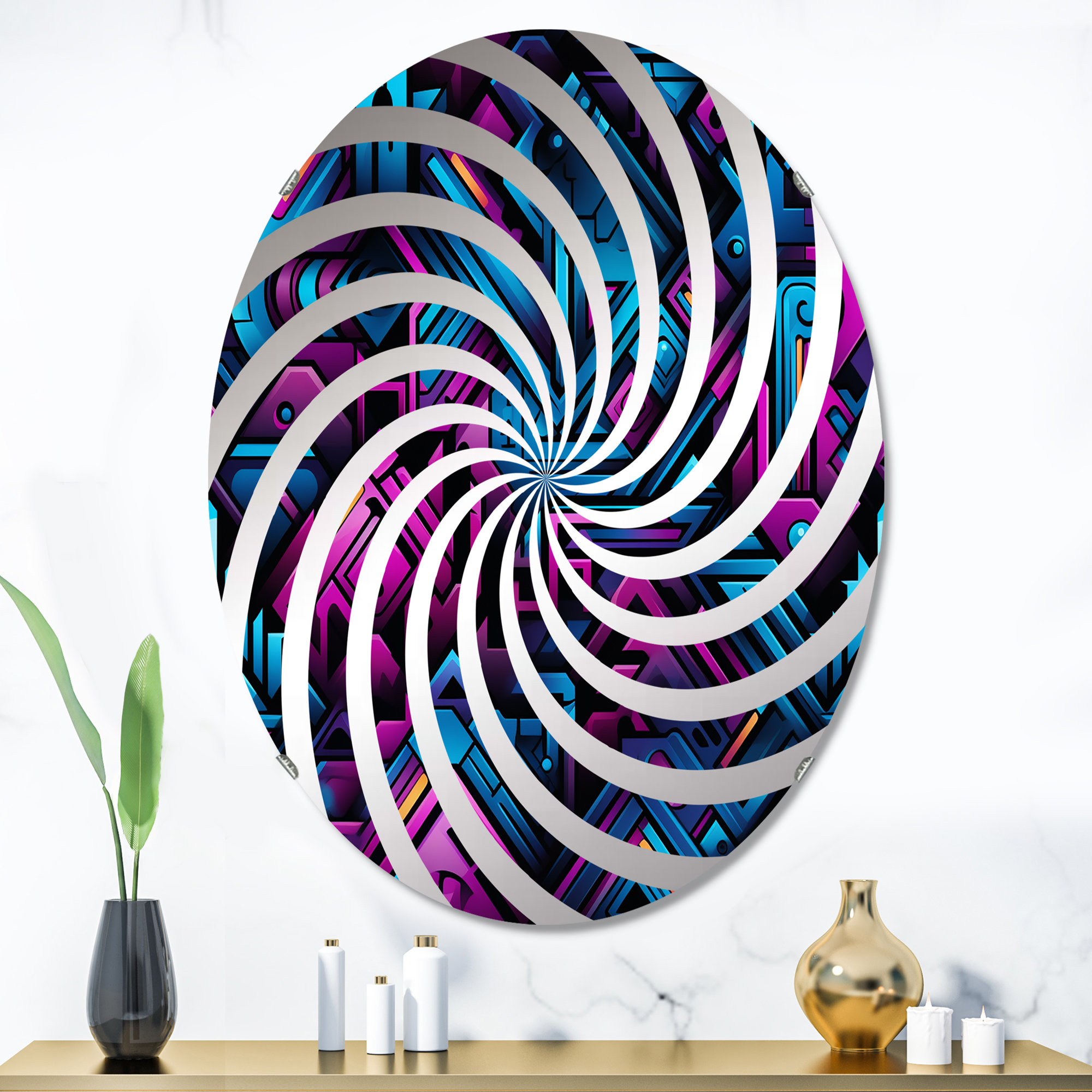 Design Art Popart Techno Tribal Fusion III - Vortex Decorative Mirror ...